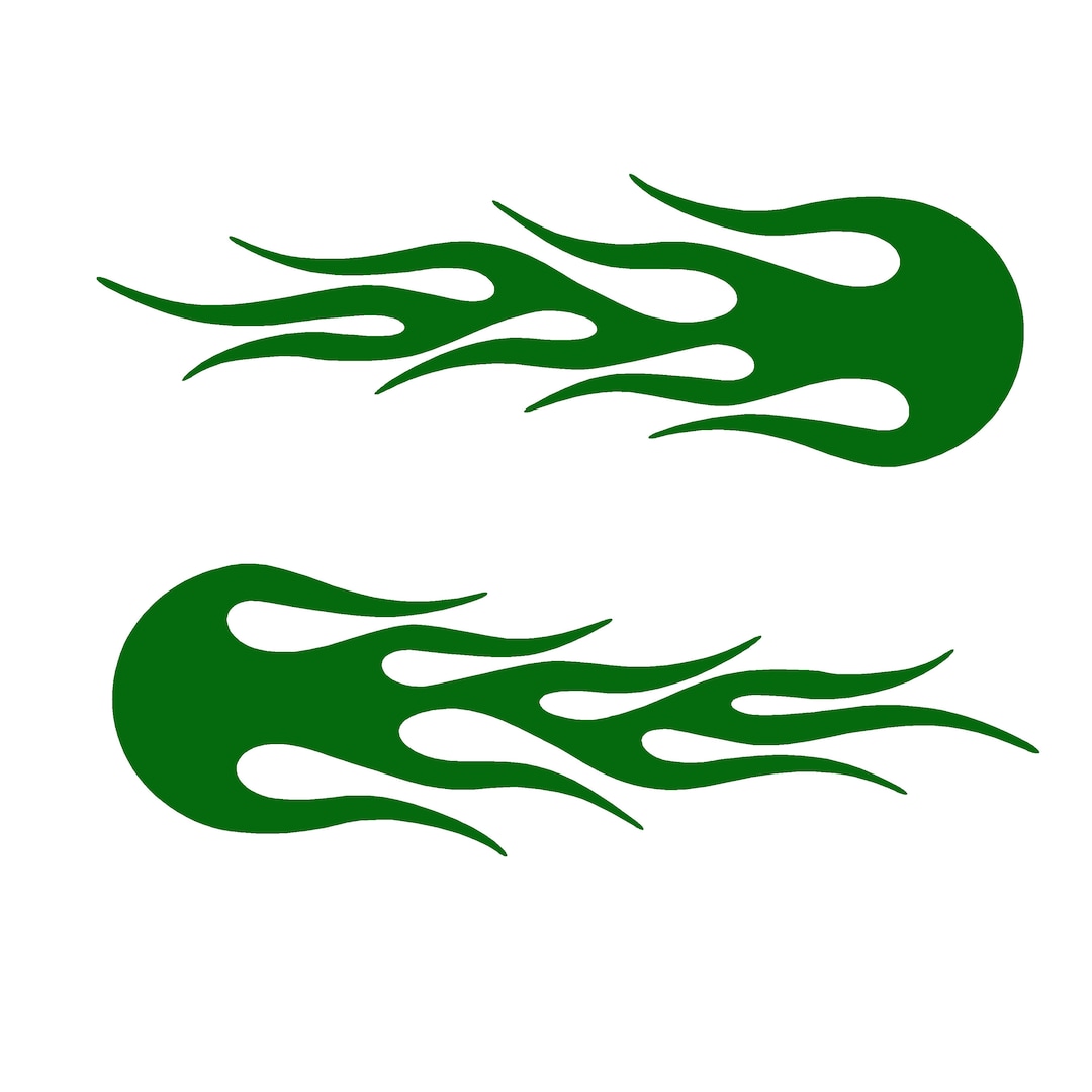 Vinyl Flames Decals, Truck, Car RV Golf Cart Vehicle Graphics # 10 USA ...