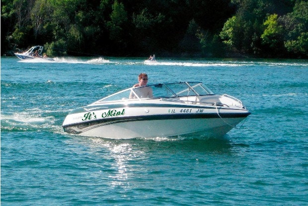 Custom Boat Name Decal 1 Color Shadow Vinyl Lettering | Etsy