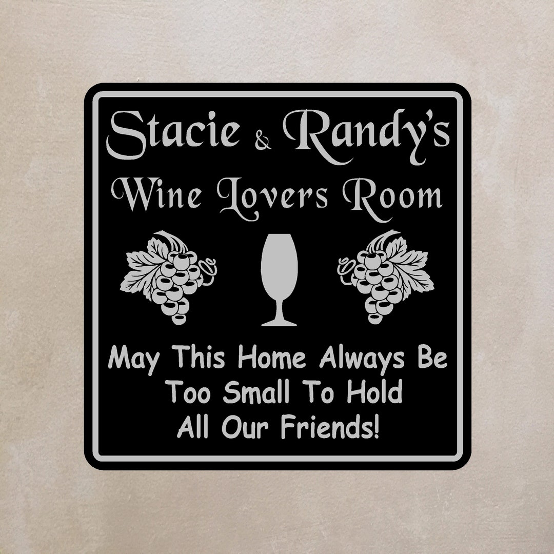 Personalized Wine Sign #11 Handmade Home Decor Bar Friends Welcome USA ...