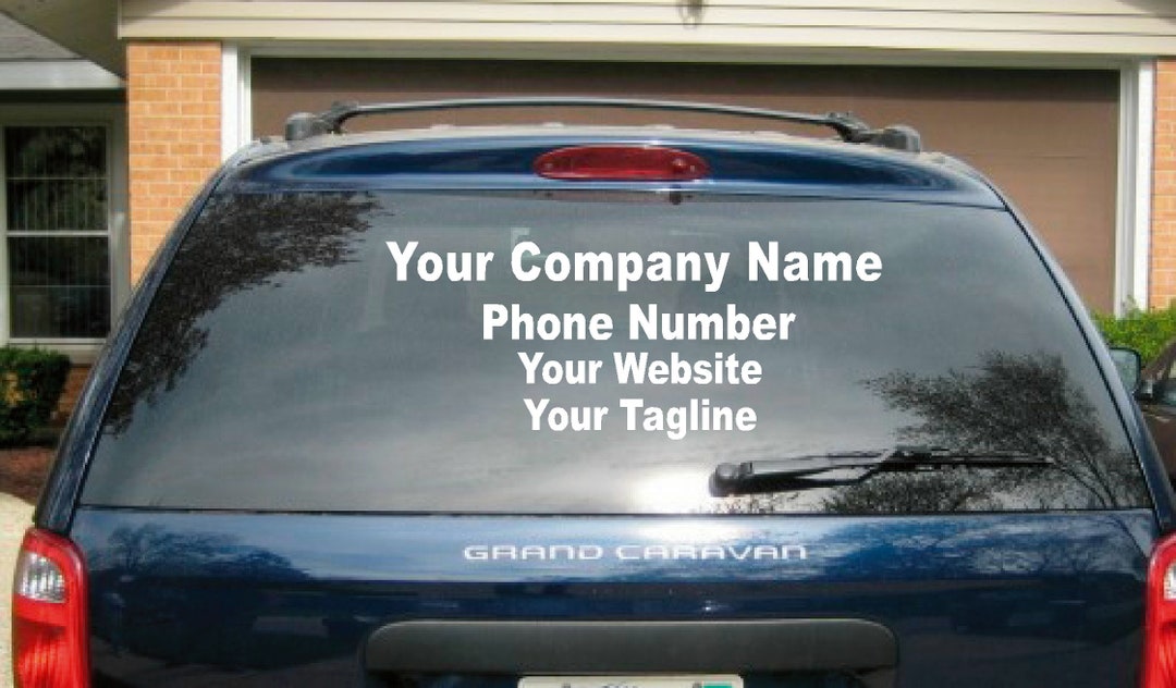 Truck Lettering Decal, Custom Vinyl Car \graphics, 12" X 32" Back ...