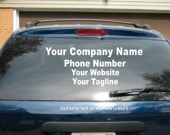 Rapid Vinyl Business Name, Info, Slogan Decal Custom Vinyl Lettering ...