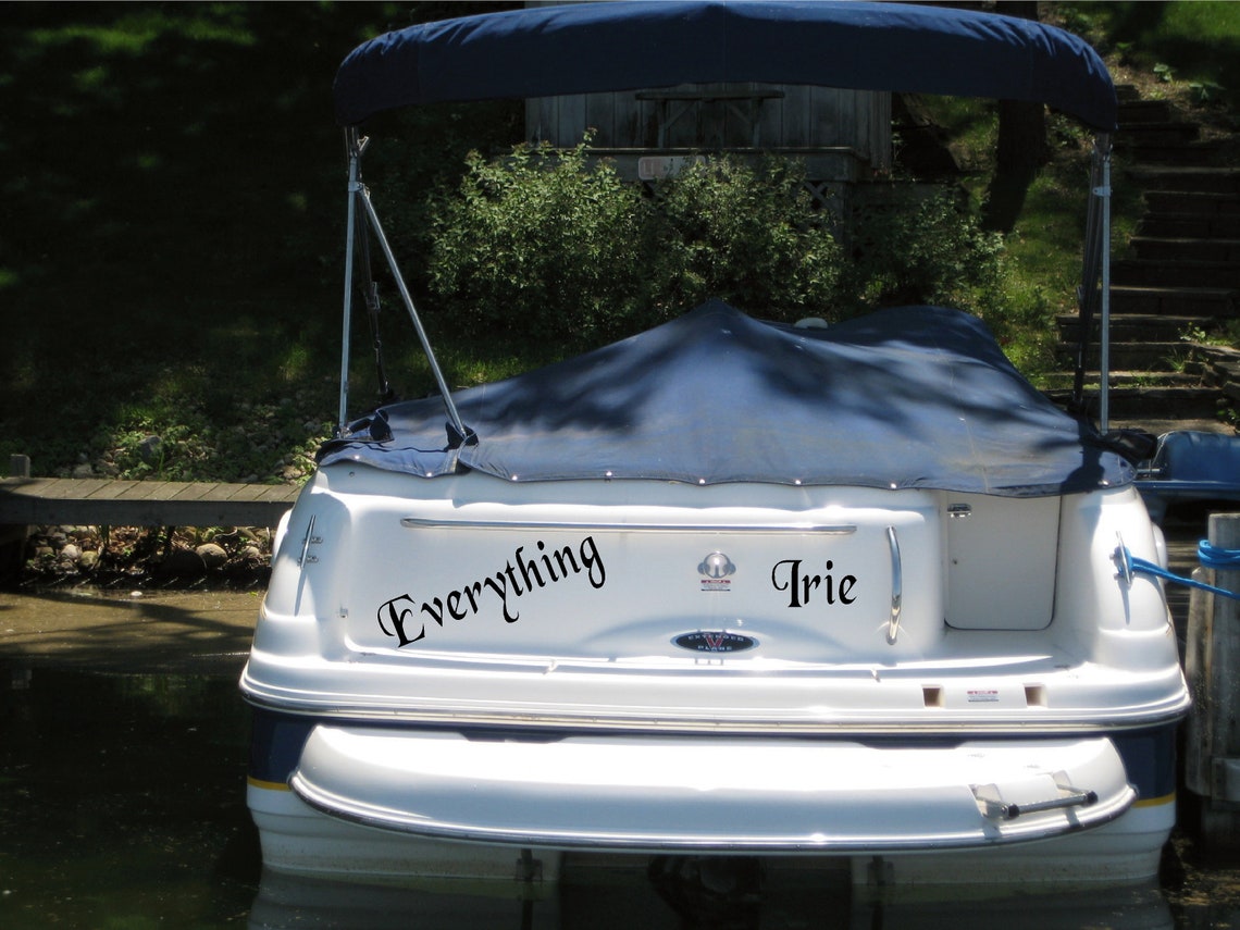 Boat Name Decal Custom Speed Pontoon Fishing RV Golf Cart - Etsy