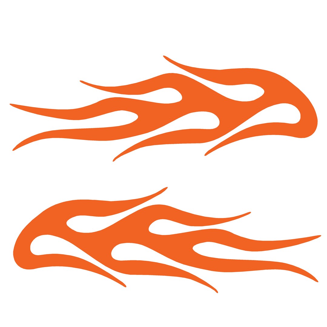 Vinyl Flames Decals Car Truck RV Golf Cart Stickers Vehicle Graphics ...