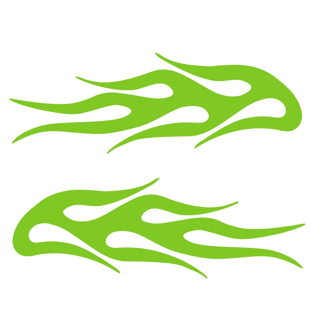 Vinyl Flames Decals Car Truck RV Golf Cart Stickers Vehicle Graphics ...