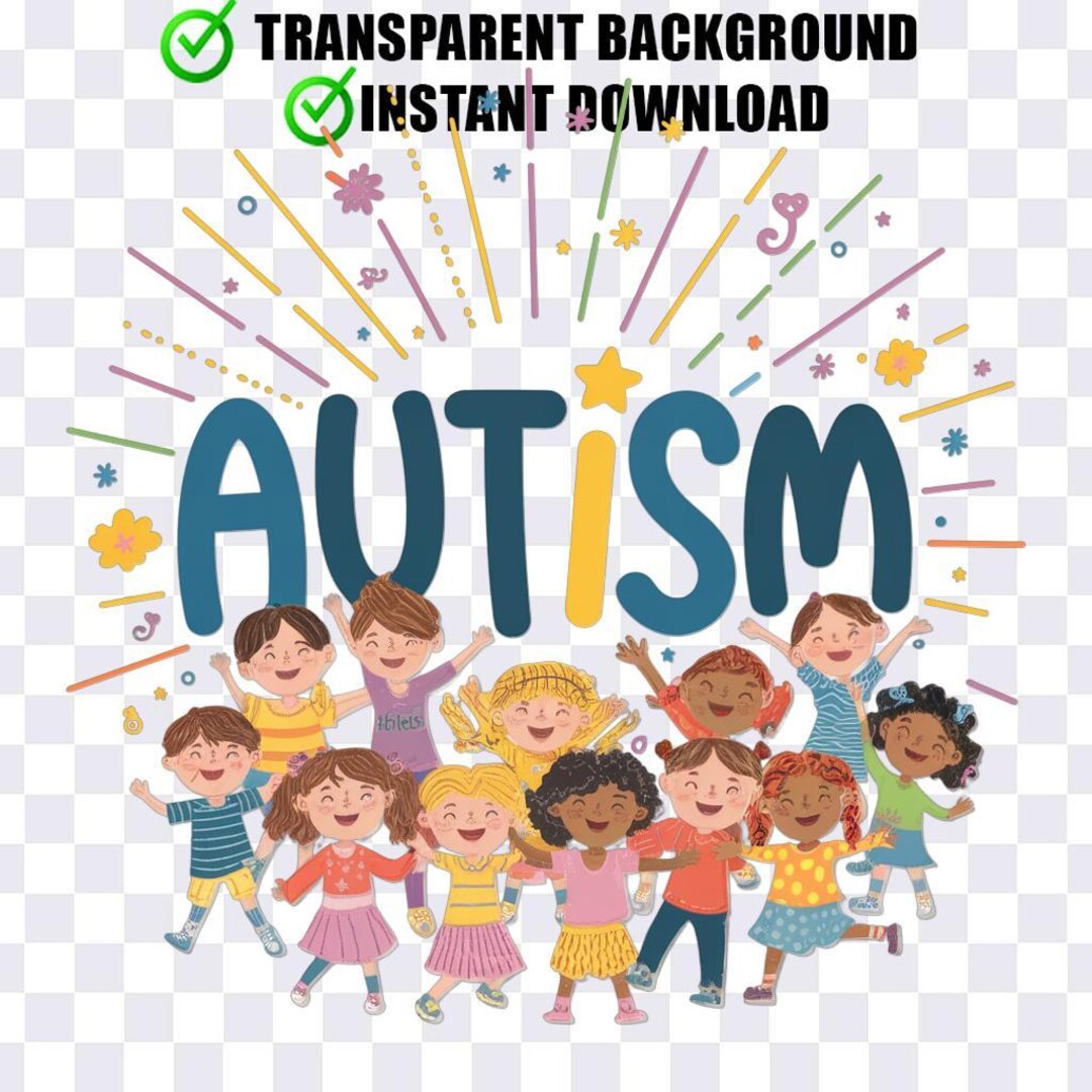 Colorful Autism Celebration Digital Download | Inclusive Kids Festive ...