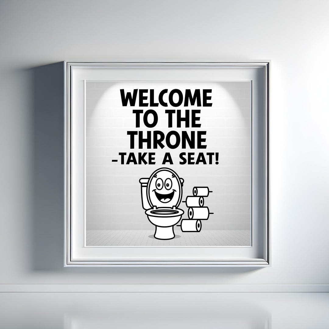 Humorous Bathroom Art: 'welcome to the Throne' Digital Download ...