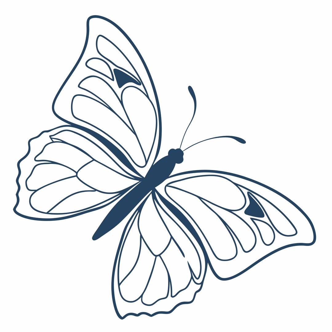 Beautiful Butterfly SVG File for Crafts and Designs | Elegant Butterfly ...