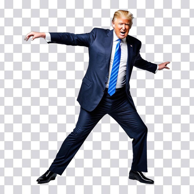 Donald Trump Dancing Digital Art – 3 Vibrant Side by Side Poses for ...