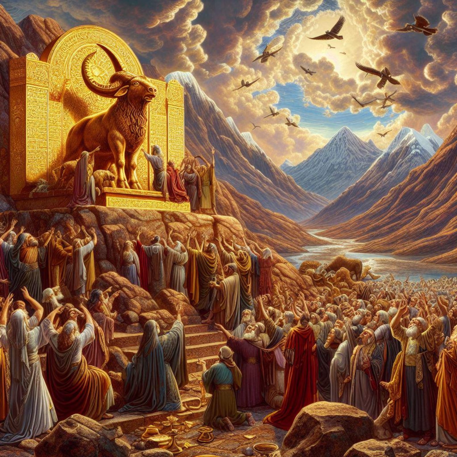 Ancient Mountain Worship Digital Download – Horned Bull Idol Ritual ...