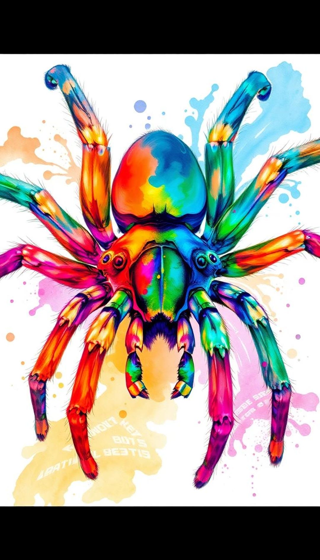 Psychedelic Rainbow Spider Digital Download – Striking Abstract ...