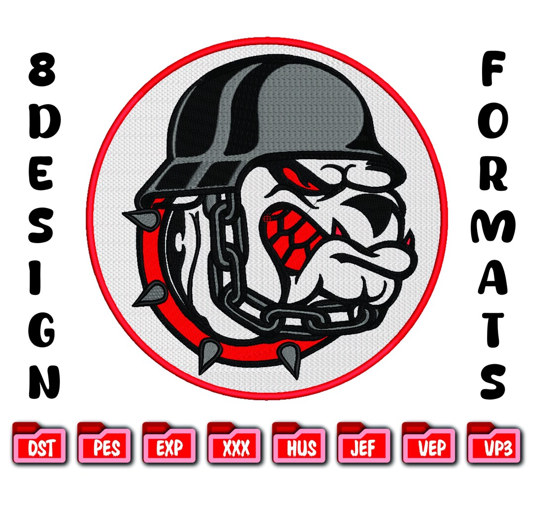 Bulldog Face Embroidery Designs-bull Dog Embroidery Pattern-bull Dog ...