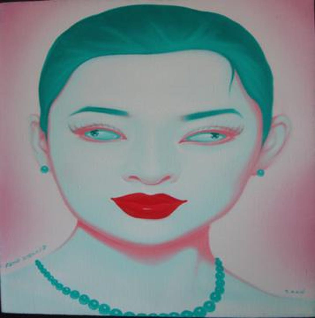 An Feng Zhengjie Oil on Canvas Painting Called Chinese Portrait - Etsy