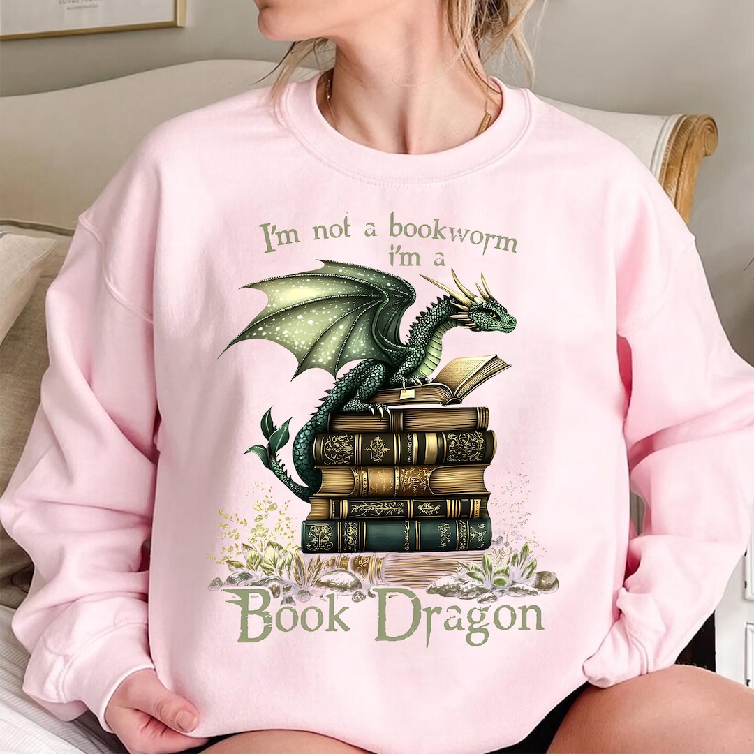 Book Dragon PNG - I’m Not a Bookworm Sublimation Design, Fantasy ...