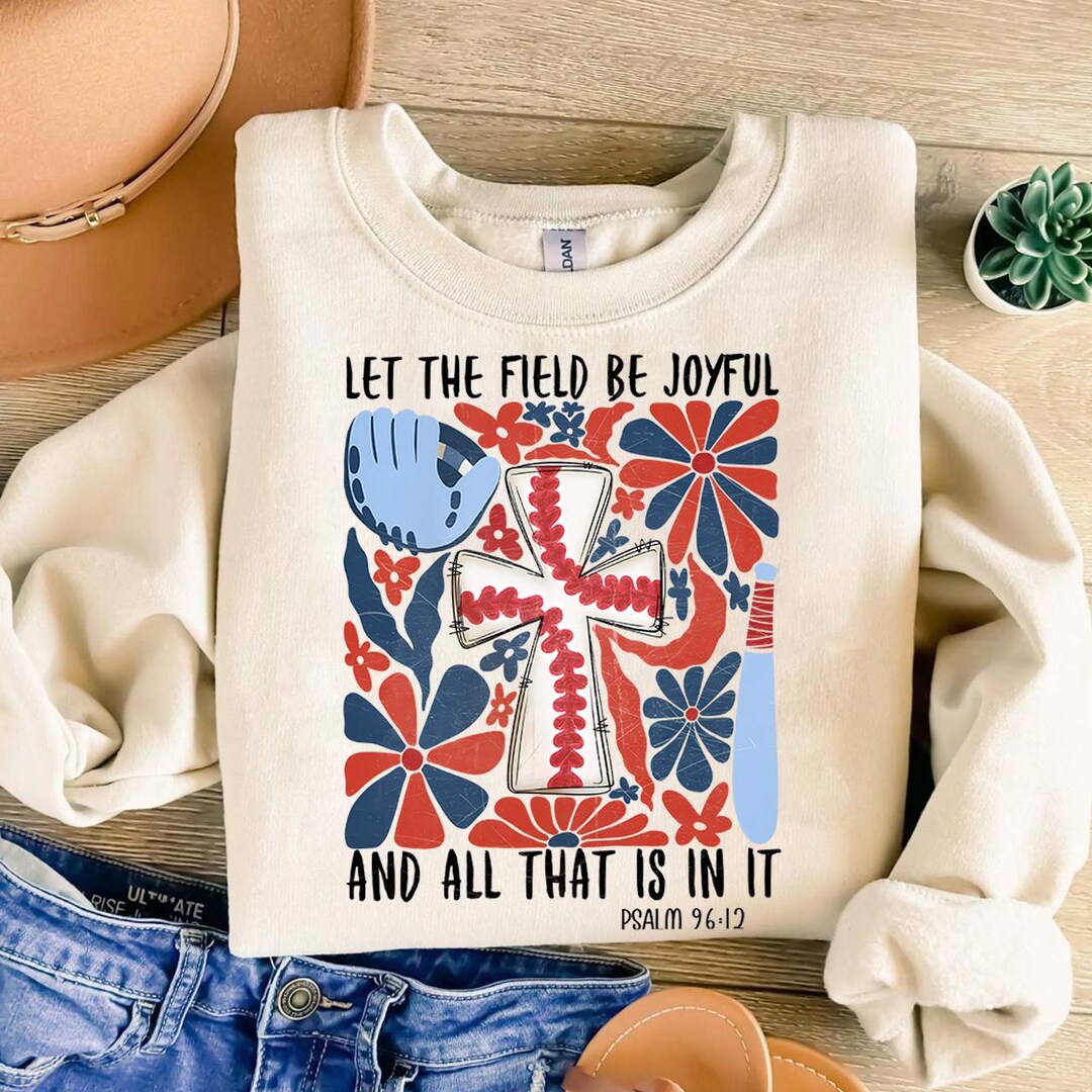 Let the Field Be Joyful Png, Boho Baseball Png, Baseball Png, Christian ...