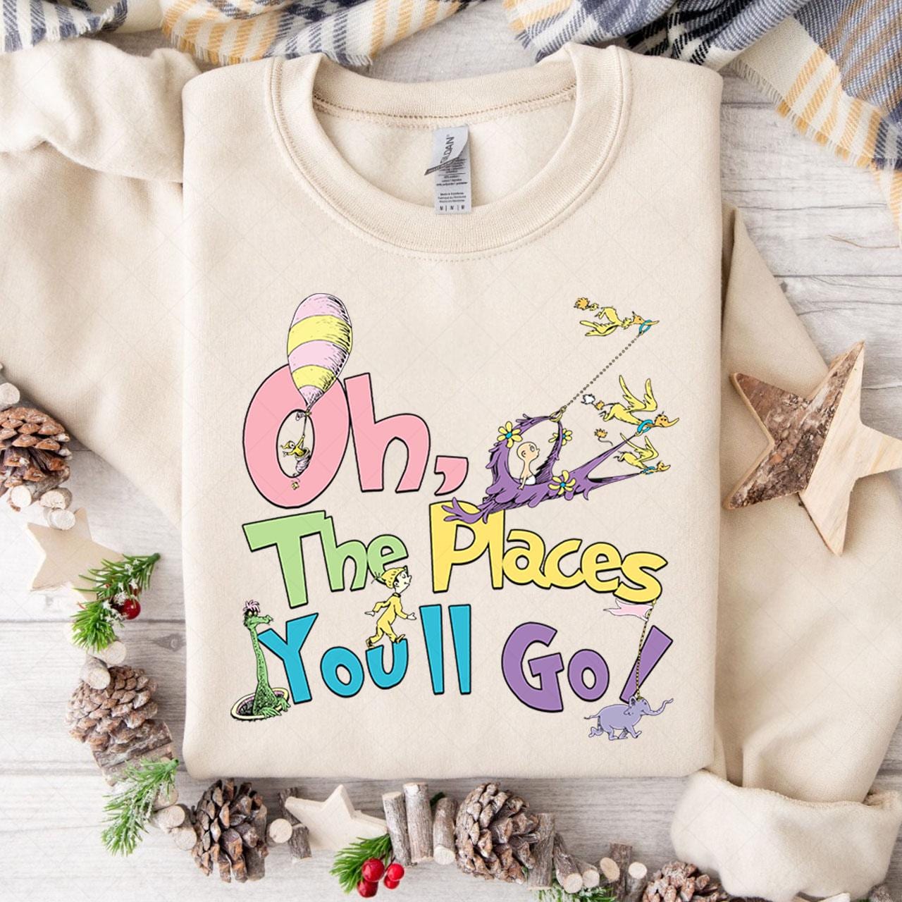 Oh the Places You'll Go Dr Seuss PNG, Checkered Dr Seuss, Cat in the ...