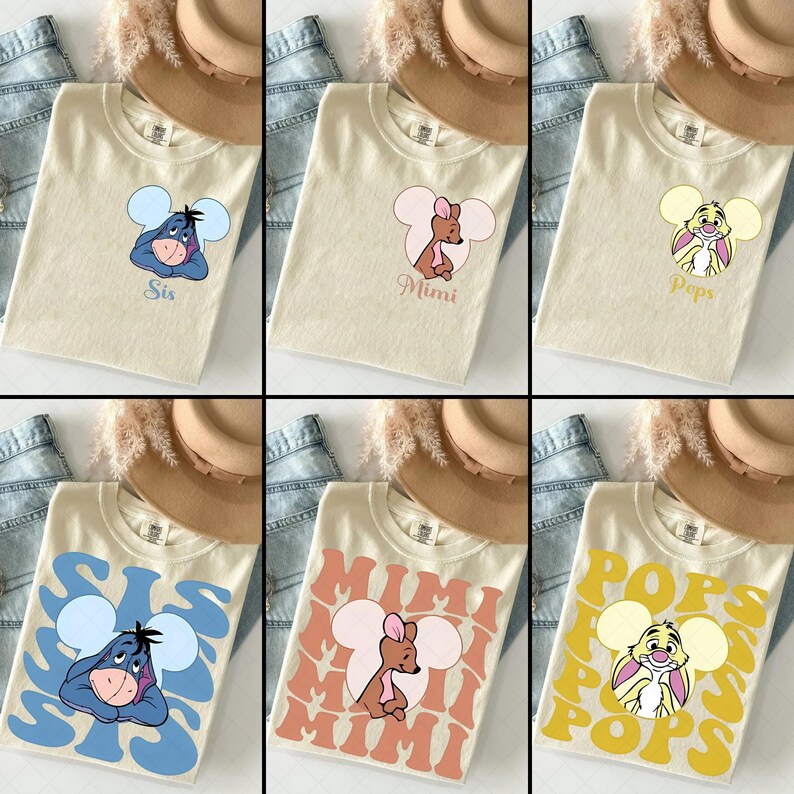 8 Des Disney Winnie the Pooh Family Png, Mama and Dada Matching Png ...