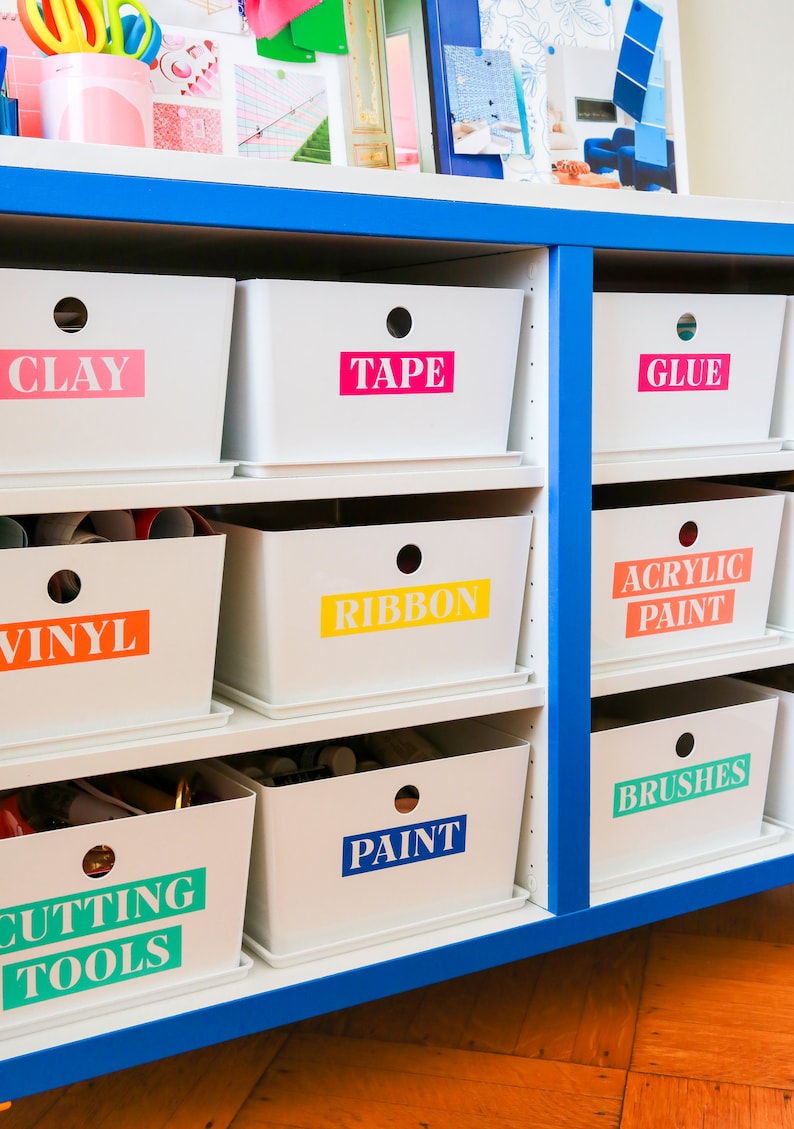 Craft Room Labels SVG Organization Labels Download - Etsy