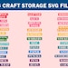 Craft Room Labels SVG Organization Labels Download | Etsy