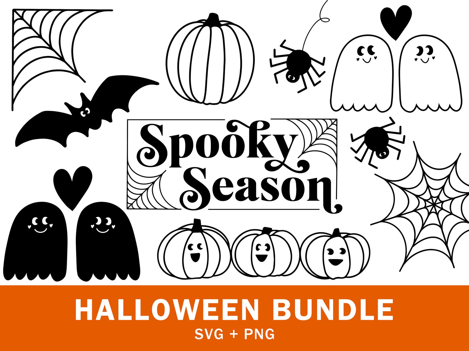 Cute Halloween SVG + PNG Files - Etsy