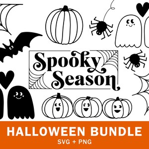 Cute Halloween SVG + PNG Files - Etsy