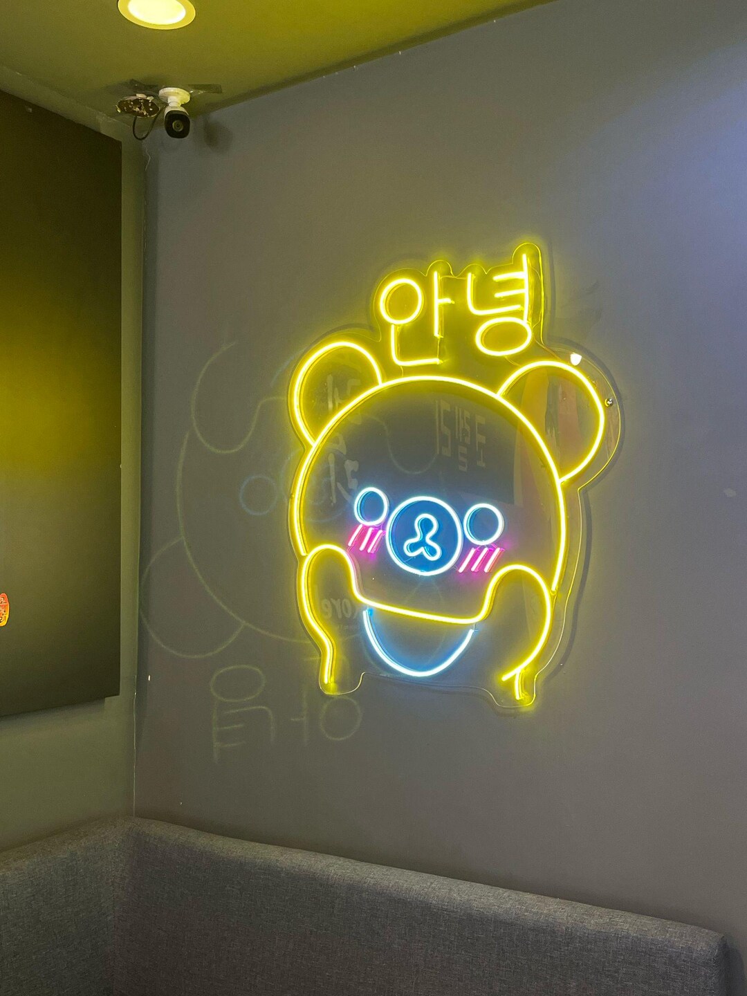 Cute Bear Neon Sign- Cute Korean Style Wall Decor-korean Aesthetic Neon ...