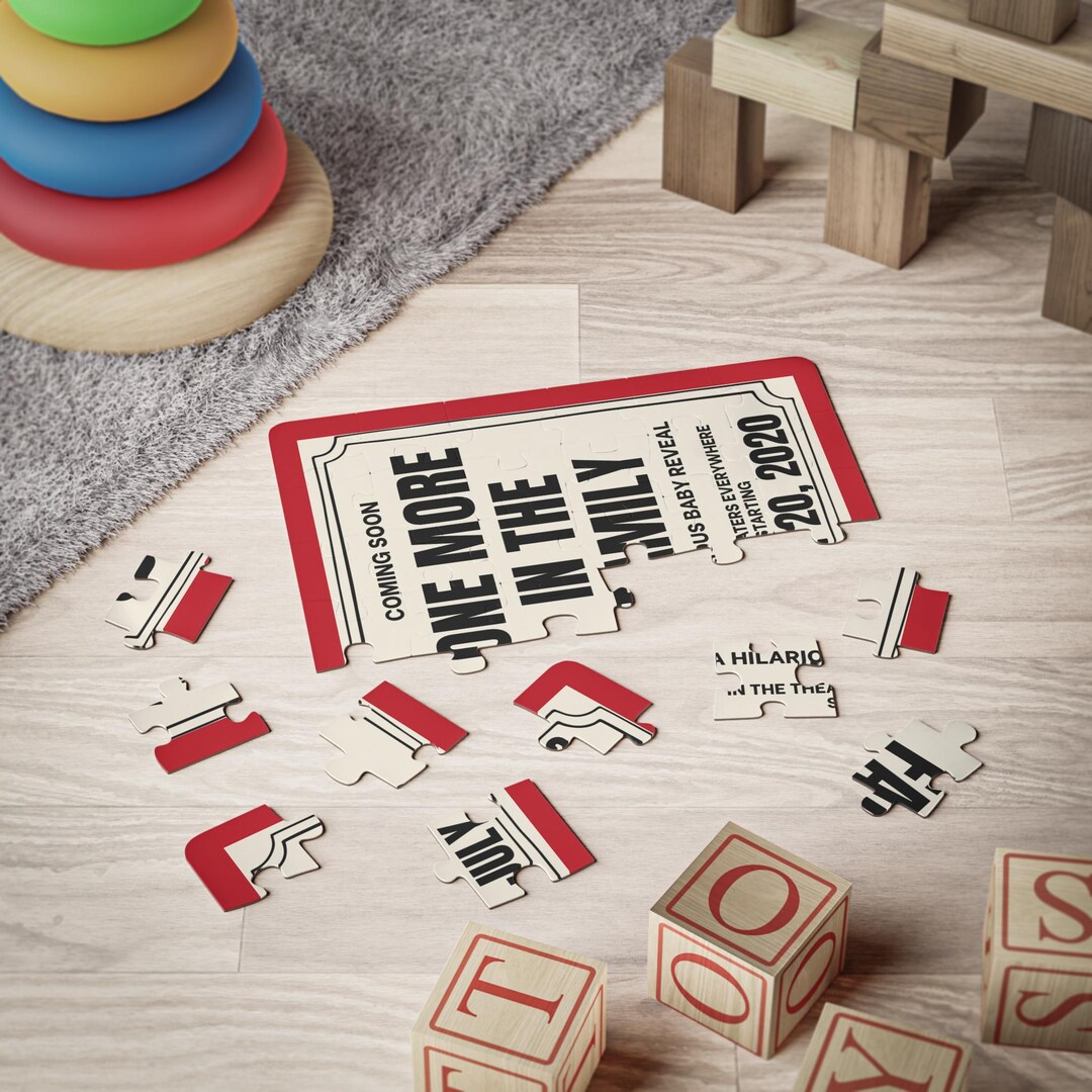 30-piece Personalized Pregnancy Announcement Puzzle Movie Theme, Baby ...