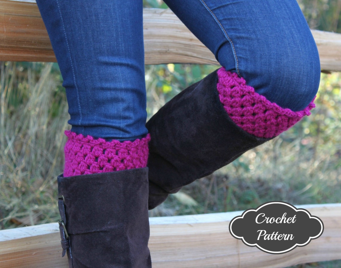 Boot Cuffs Crochet Pattern, Boot Topper Pattern, Crochet Boot Cuffs ...
