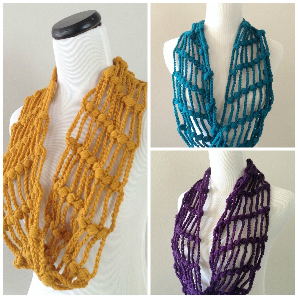 CROCHET PATTERN Crochet Infinity Scarf Pattern Circle Cowl - Etsy