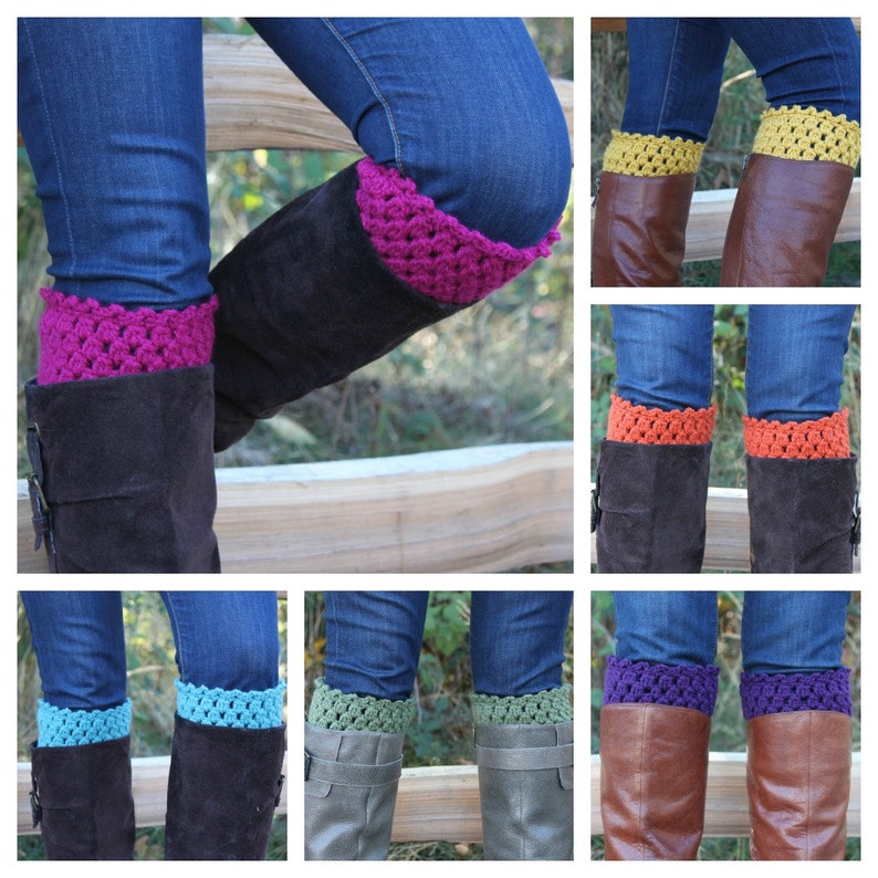 CROCHET PATTERN - Crochet Boot Cuff Pattern, Boot Topper Tutorial, Boot ...
