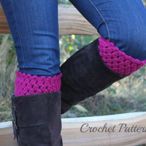 CROCHET PATTERN - Crochet Boot Cuff Pattern, Boot Topper Tutorial, Boot ...