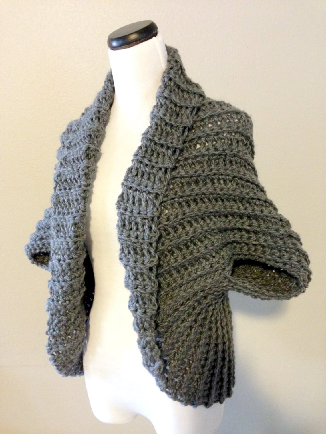 Crochet Shrug Pattern, Oversized Sweater Cardigan Crochet Pattern, Easy ...