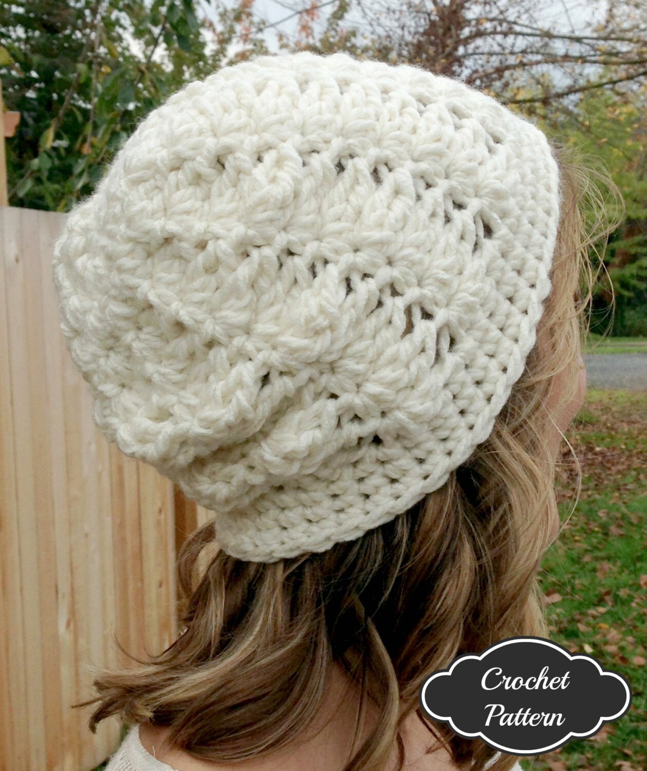 CROCHET PATTERN - Crochet Slouch Hat Pattern, Slouchy Hat Crochet ...