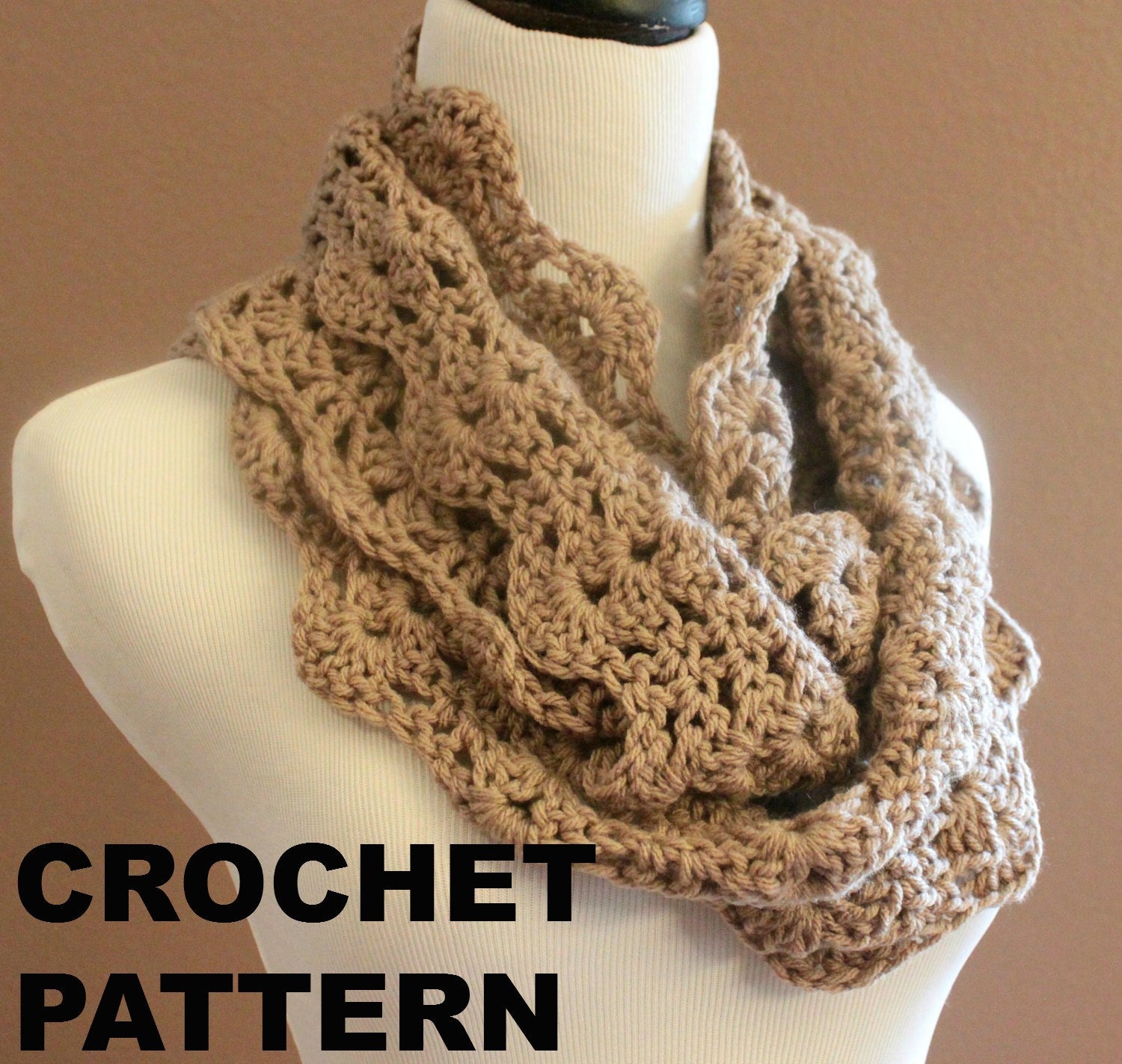 Chunky Crochet Infinity Scarf Pattern, Infinity Cowl Pattern, Circle ...