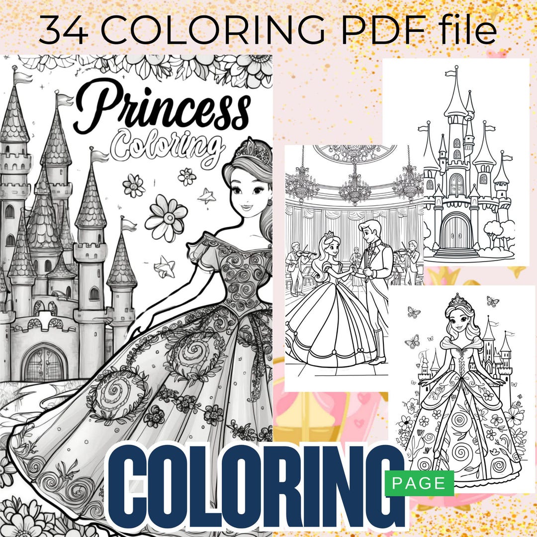 Princess and Prince Coloring Pages – 34 Cute Fairy Tale Printables ...