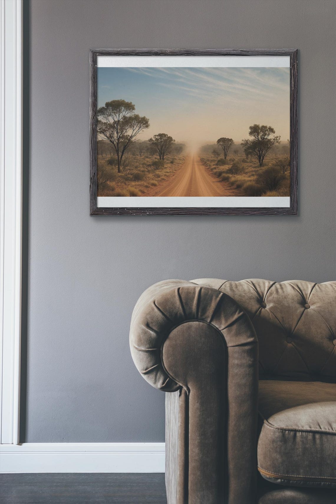 Outback Road Print, Australian Red Dirt Landscape Wall Art, Rustic ...
