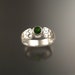Green Tourmaline Wedding Ring 14k Rose Gold Emerald Substitute Ring ...