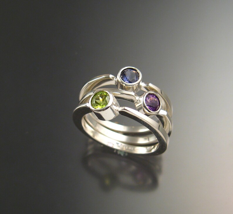 Stackable Mothers Ring Set of Three Rings Made to Order in - Etsy