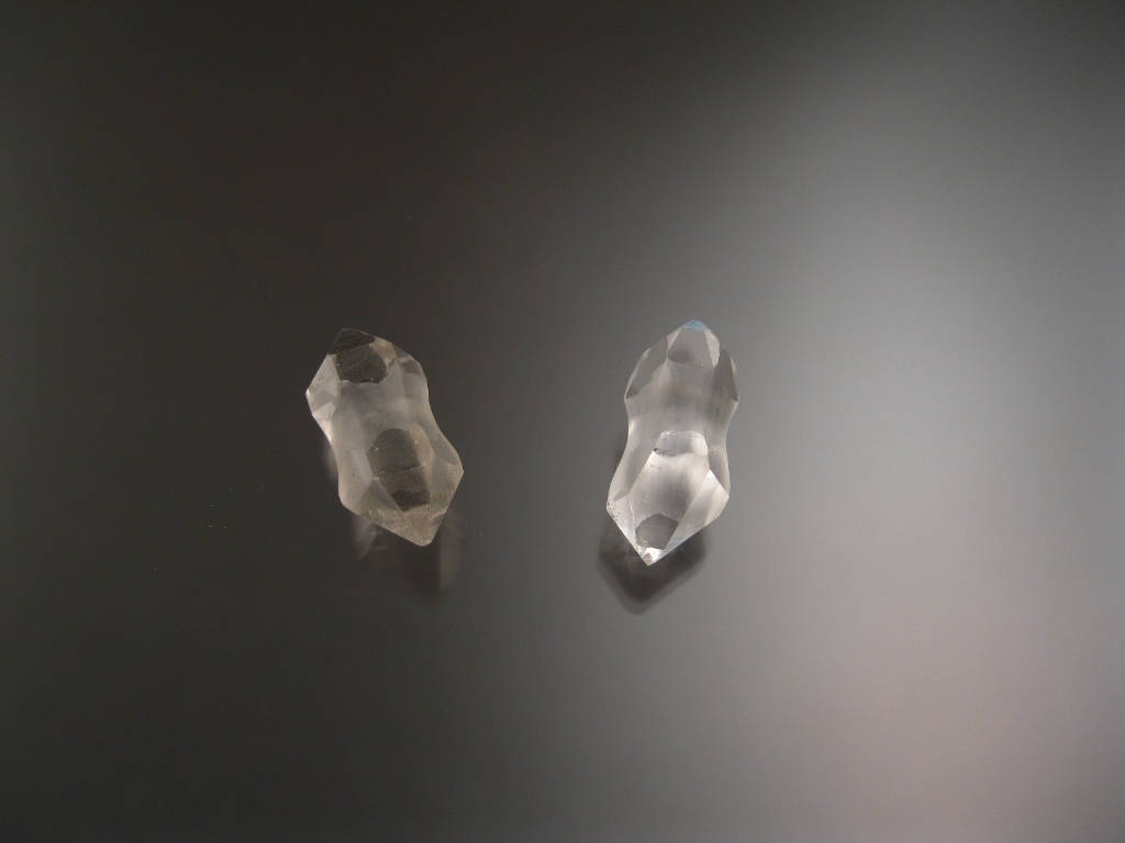 Quartz Crystal Plug earring set Natural double terminated specimen ...