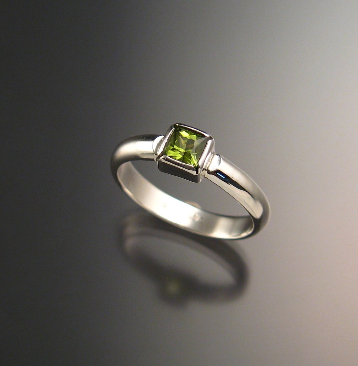 Peridot Ring Sterling Silver Handmade to Order in Your Size - Etsy