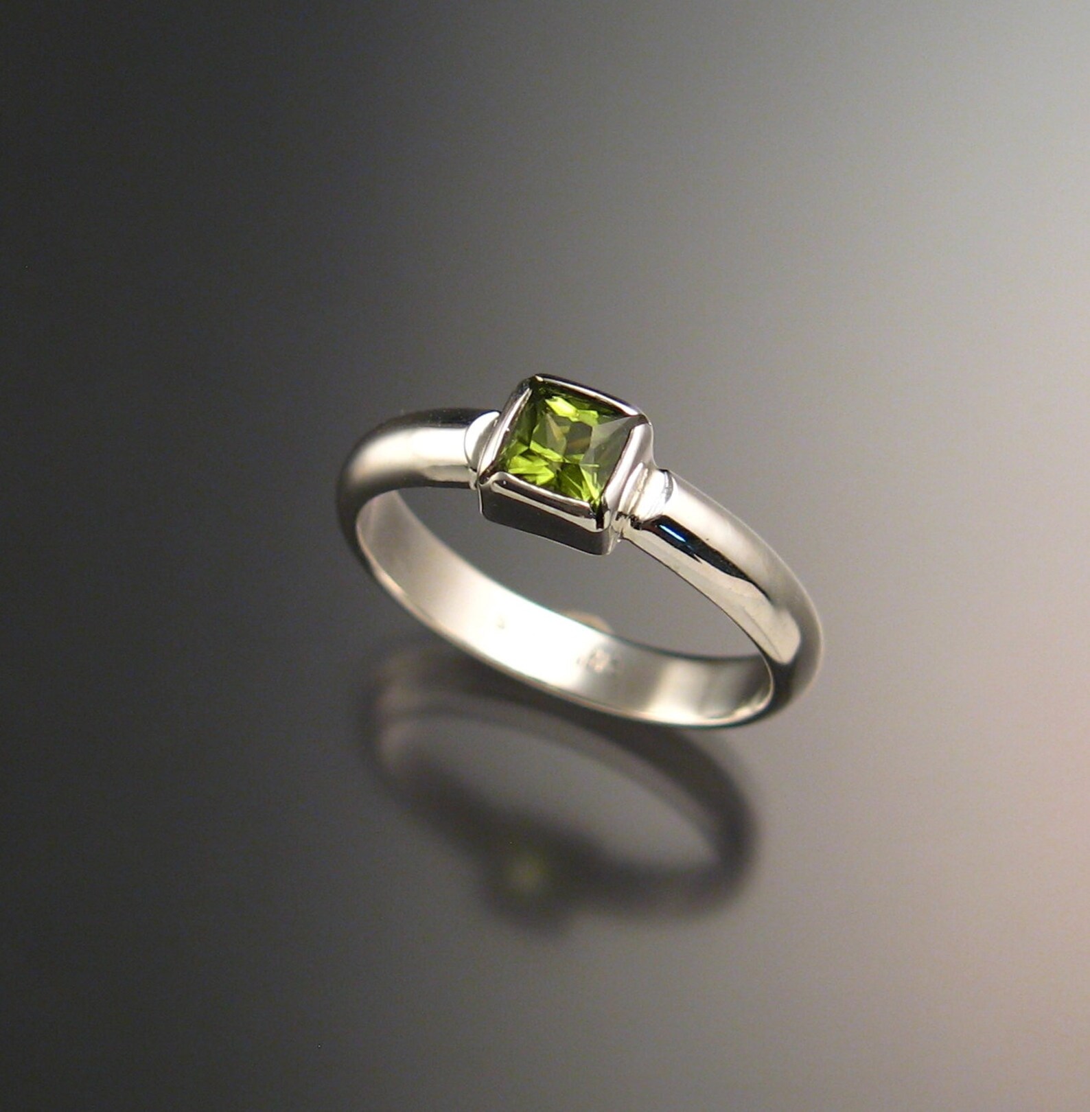 Peridot Ring Sterling Silver Handmade to Order in Your Size - Etsy
