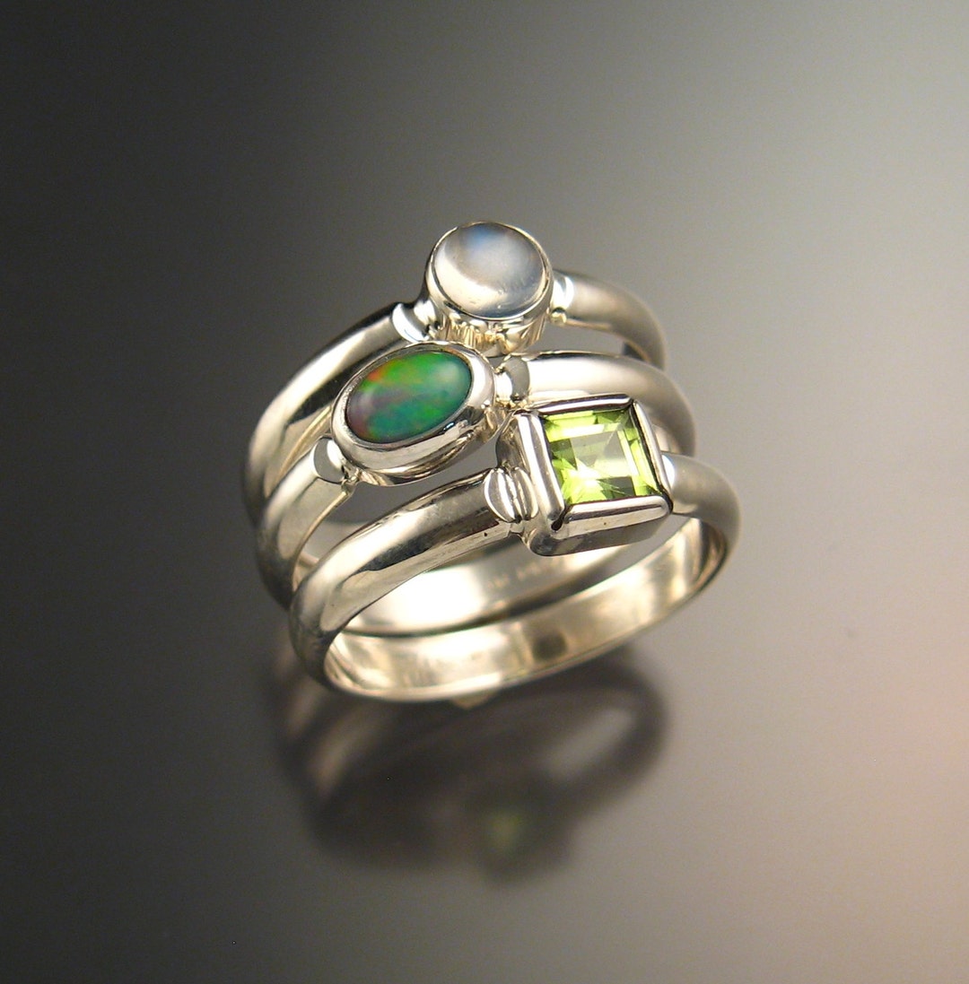 Stackable Mothers Ring Set of Three Rings Made to Order in Your Size ...