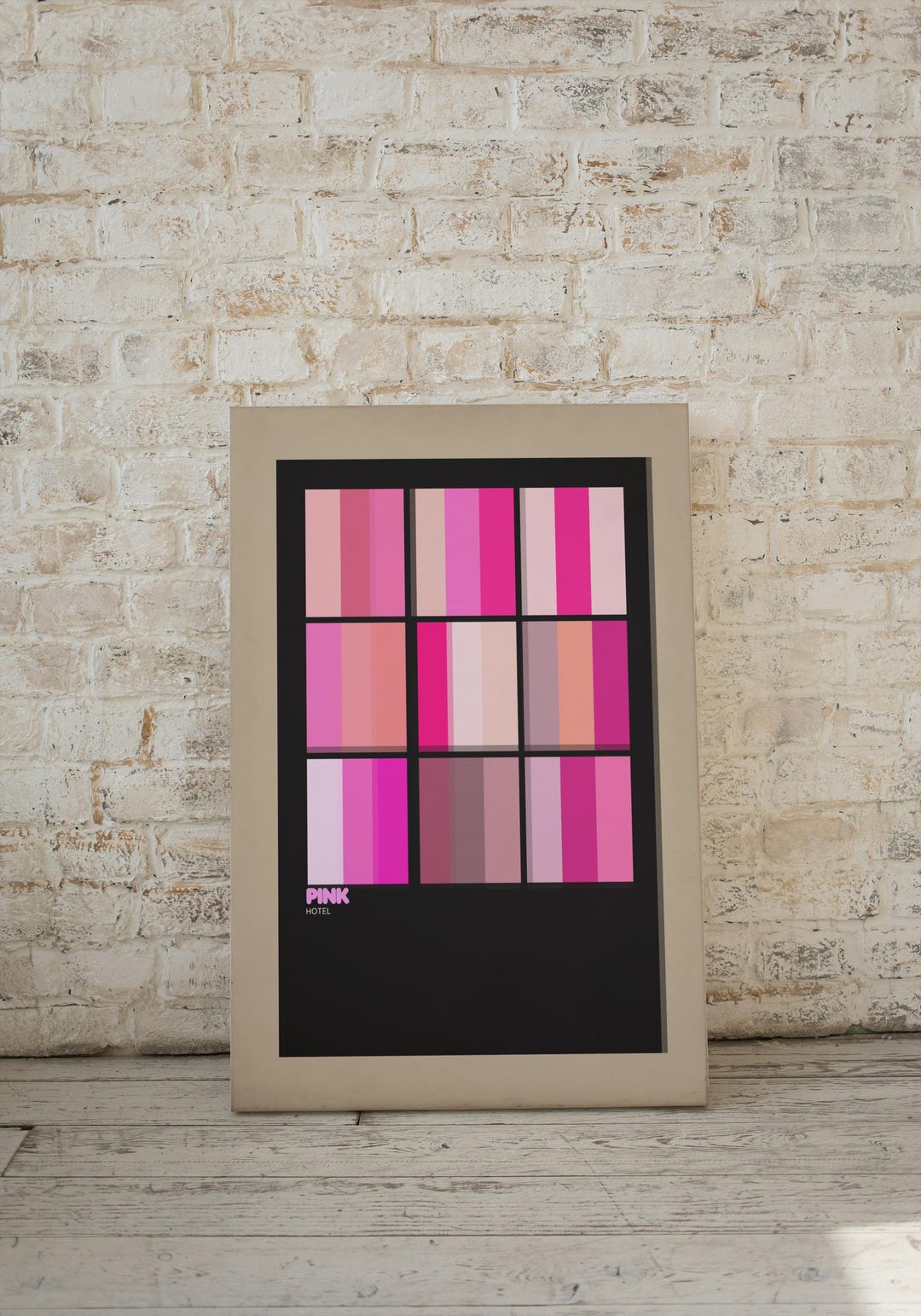 PINK HOTEL Color Palette Art Print, Contemporary Art, Gradient Squares ...