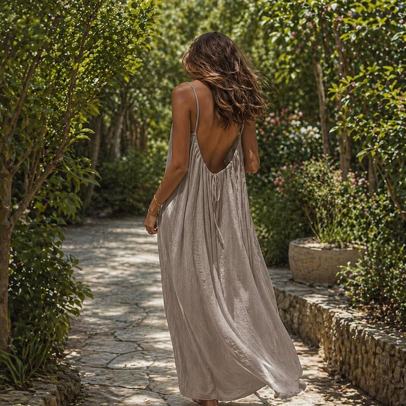 Open Back Red Maxi Dress - Etsy