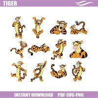 Tigger Svg, Tigger Face Svg, Png, Pdf, Eps, Dxf - Etsy