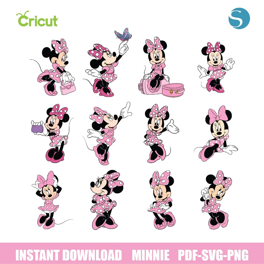Minnie Mouse Svg, Minnie Mouse Png, Minnie Mouse Pdf, Instant Download ...