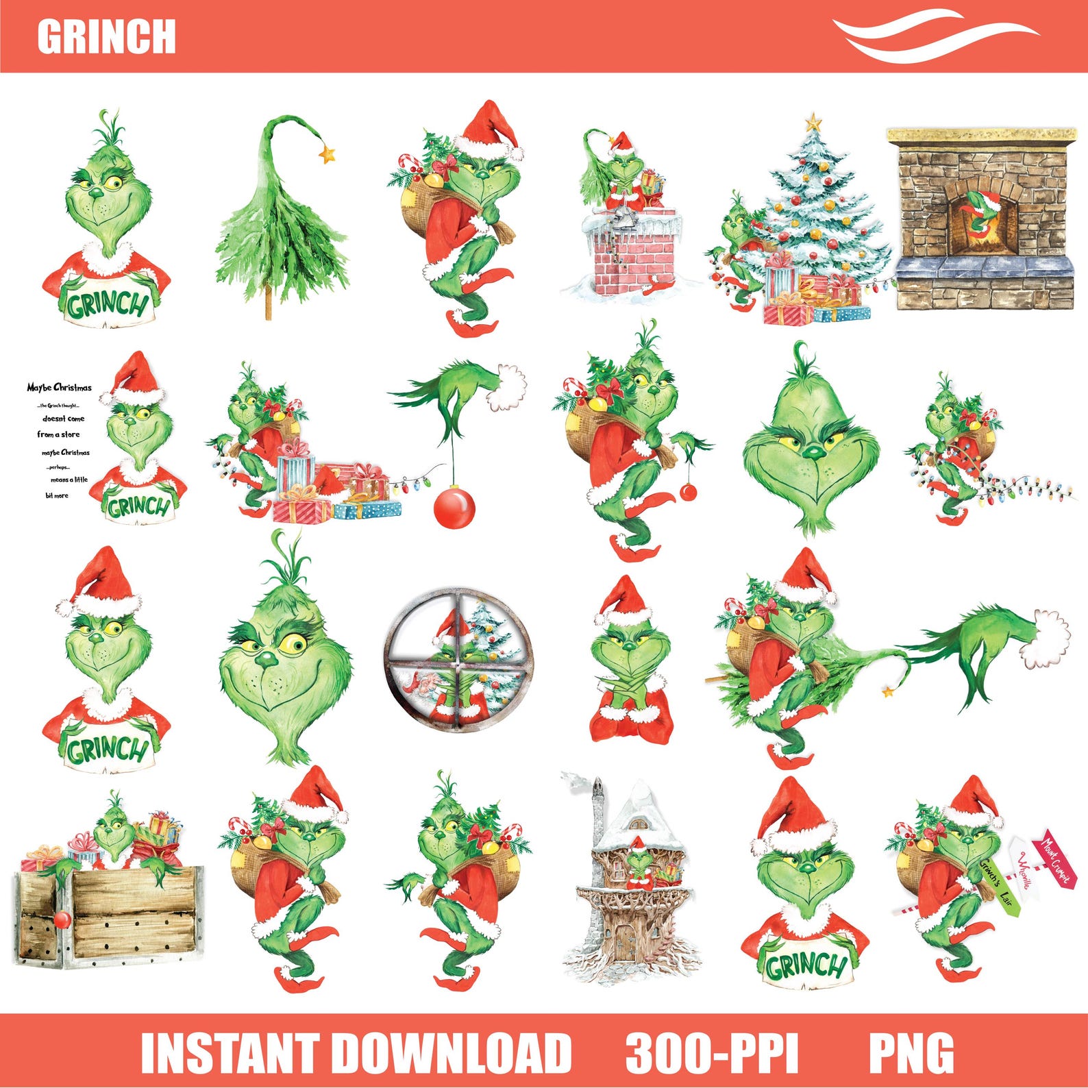 Cara de Grinch SVG, Mano de Grinch, Paquete SVG de Grinch, Adorno de ...