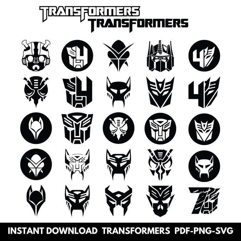 Transform SVG Transform Head Skine Robot Logo Font Transformer Faces ...