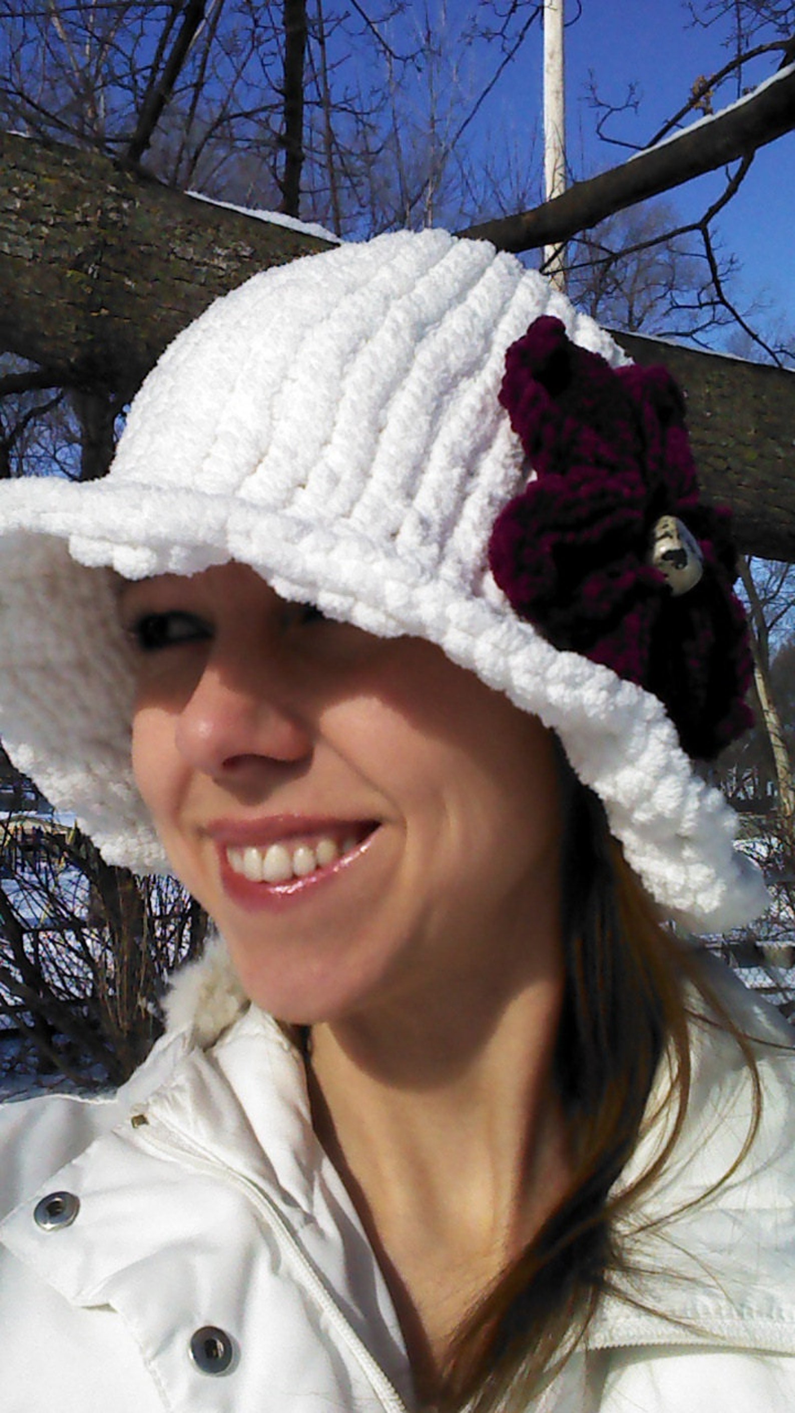 Brimmed Winter Bell Shaped Hat Knitting Pattern - Etsy