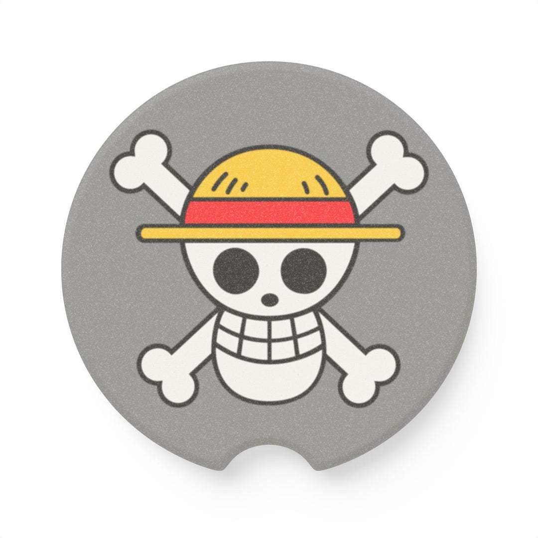 Soapstone Car Coaster- One Piece Skull & Crossbones Logo - Etsy