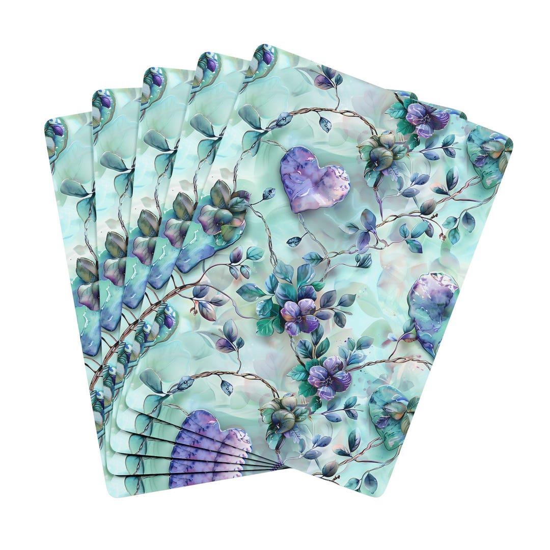 Floral Poker Playing Cards Set - Elegant Cards for Game Nights ...
